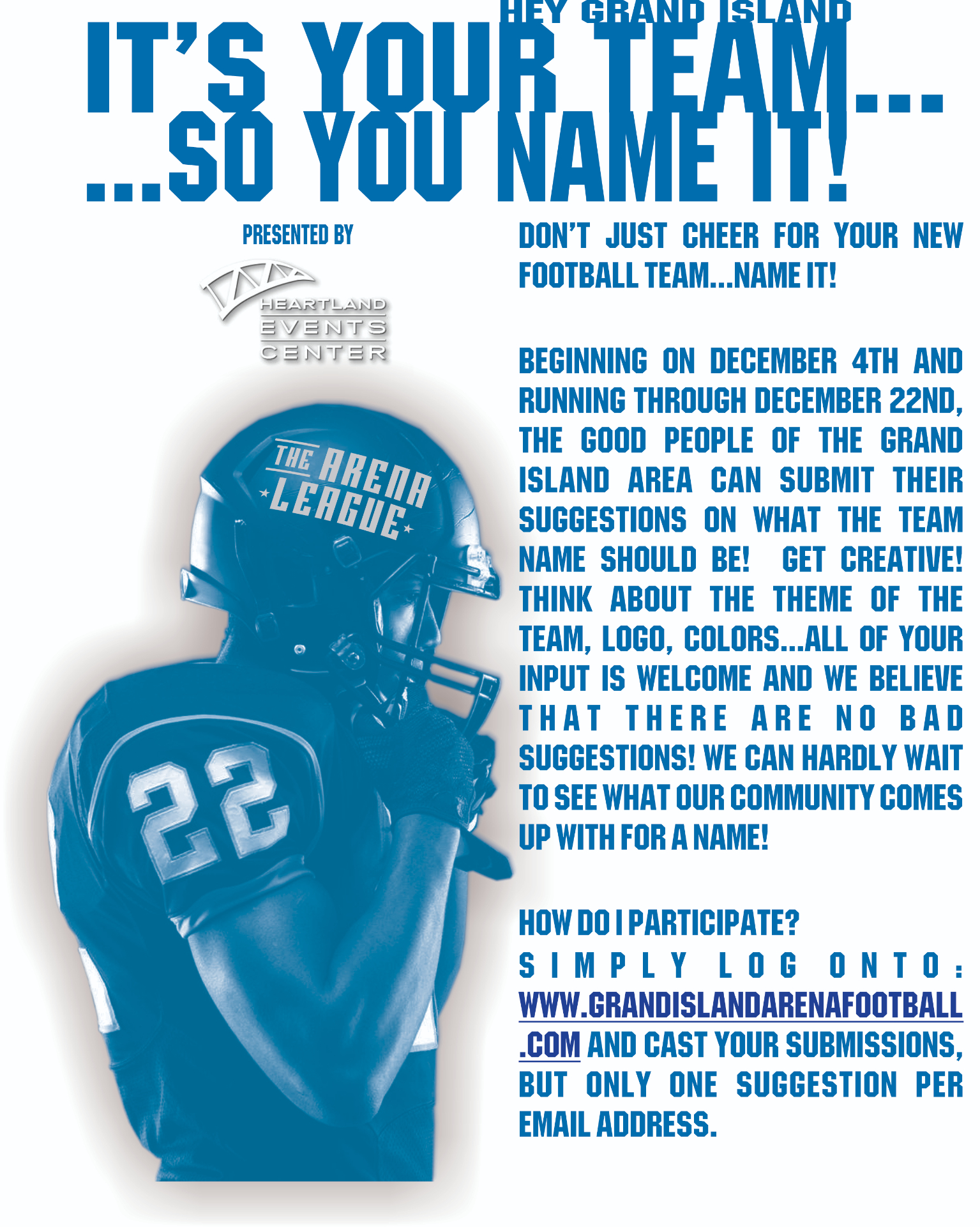Grand Island Arena Football | Name Your Team